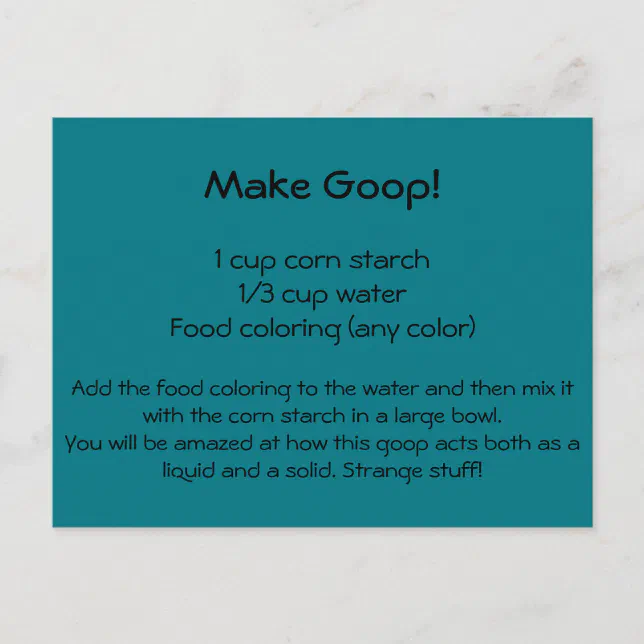 Goop Recipe Postcard | Zazzle
