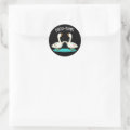Goose Bumps Funny Animal Pun Dark BG Classic Round Sticker | Zazzle
