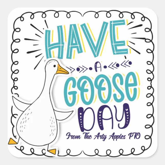 goose, have a goose day! sticker | Zazzle