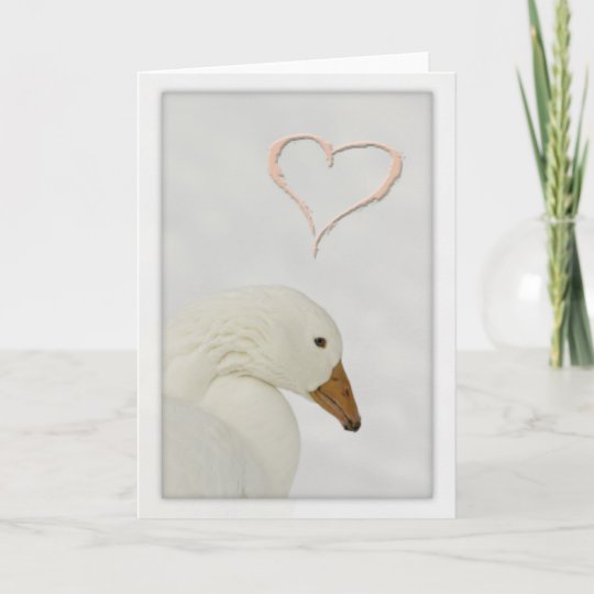 goose heart valentine greeting card | Zazzle.com