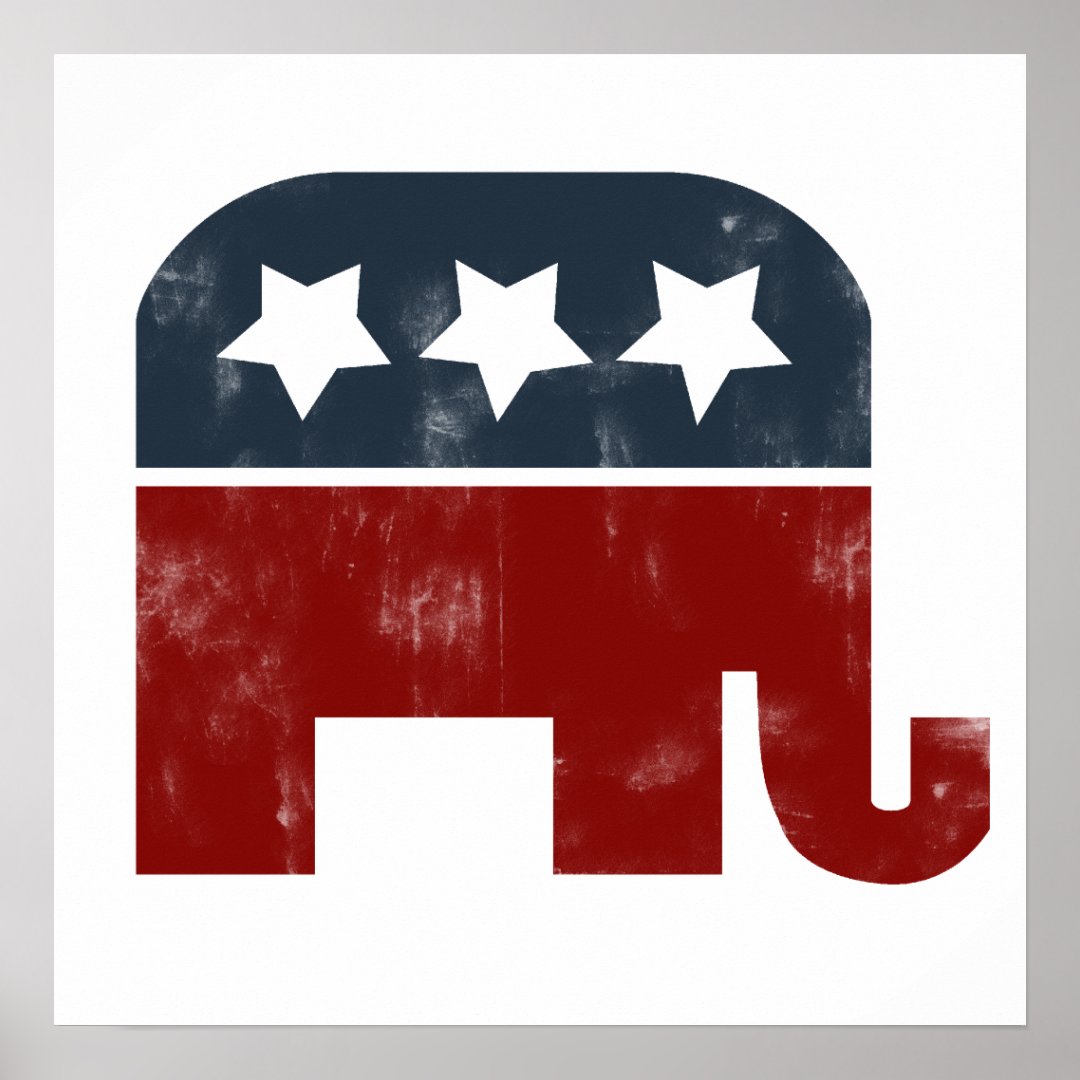 GOP elephant logo Poster | Zazzle
