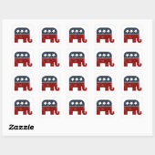 GOP elephant logo Square Sticker | Zazzle