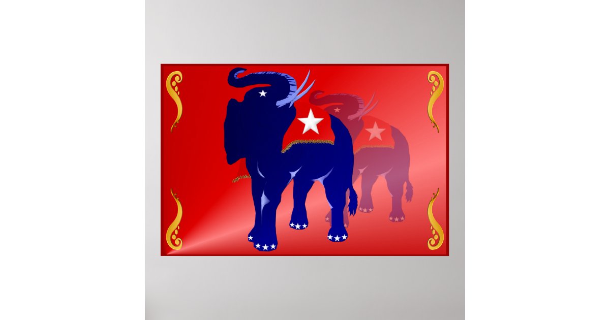 GOP elephant Poster | Zazzle