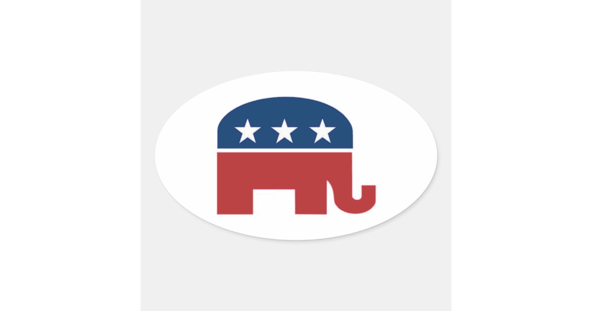 GOP elephant sticker | Zazzle