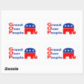 GOP - Greed Over People Rectangular Sticker | Zazzle
