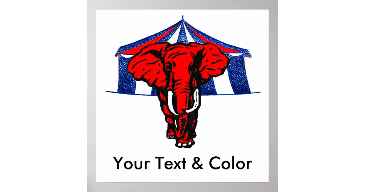 GOP Republican Elephant POSTER Print | Zazzle