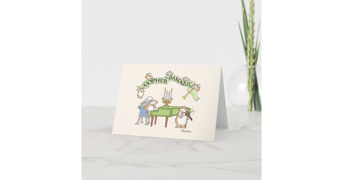 GOPHER BAROQUE by Sandra Boynton Card | Zazzle