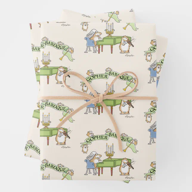 GOPHER BAROQUE by Sandra Boynton Wrapping Paper Sheets | Zazzle