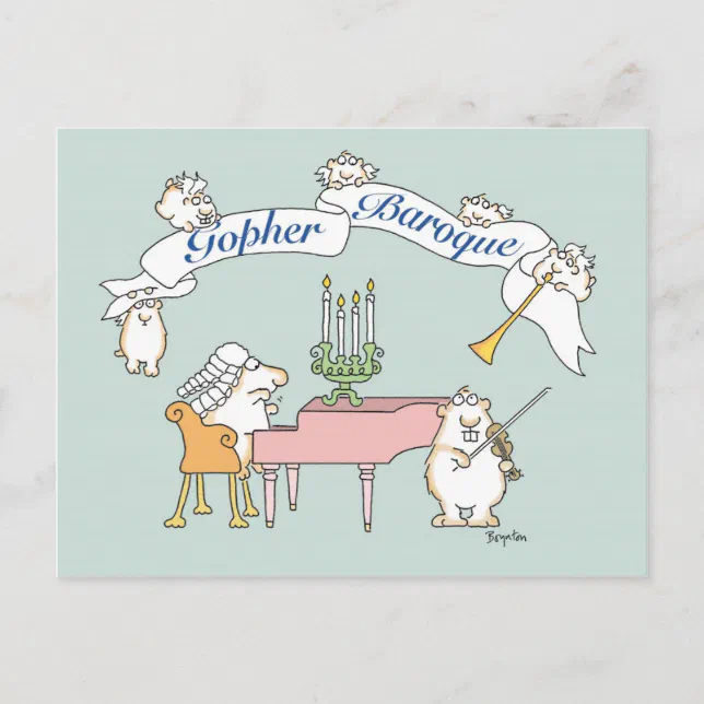 GOPHER BAROQUE postcard by Sandra Boynton | Zazzle