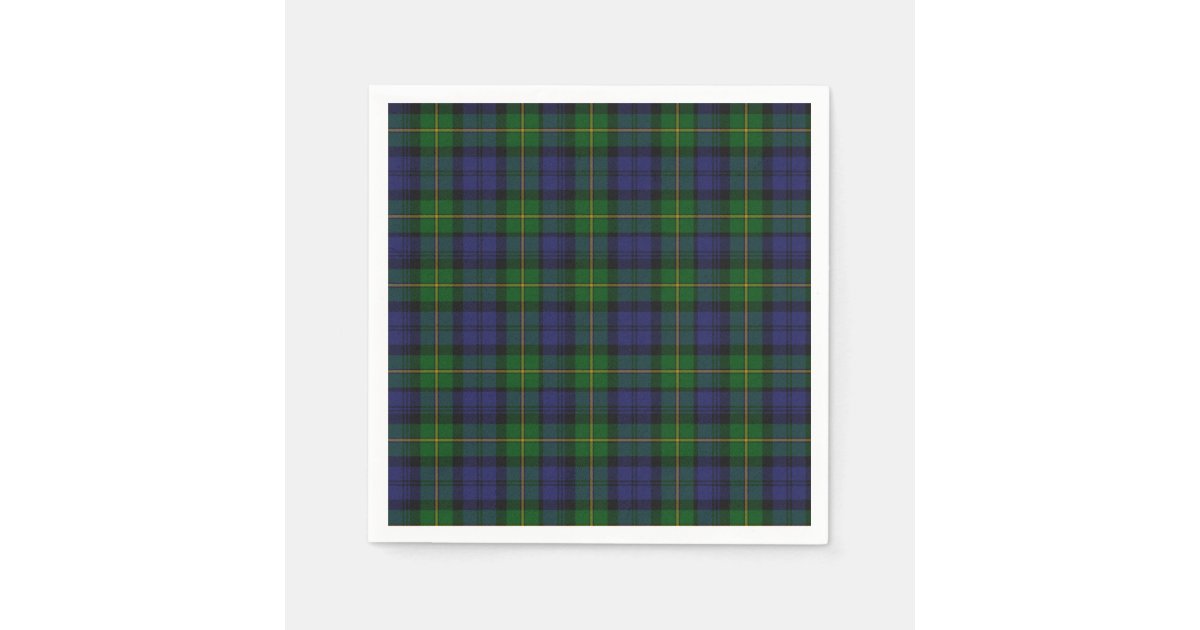 Gordon Clan Tartan Plaid Paper Napkins | Zazzle