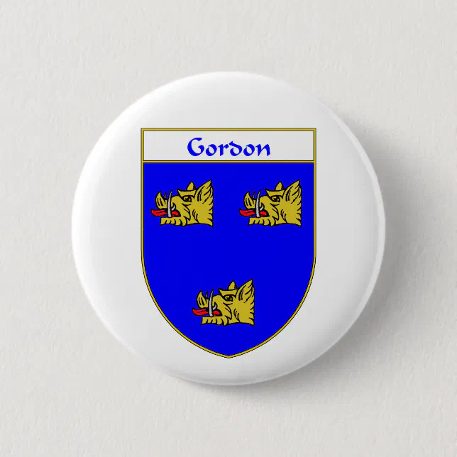 Gordon Coat of Arms/Family Crest Pinback Button | Zazzle