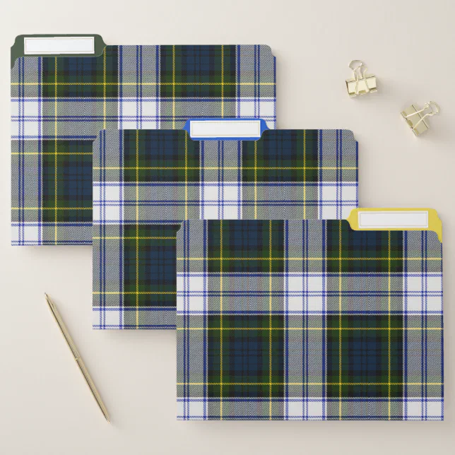 Gordon Dress Plaid File Folder Set | Zazzle