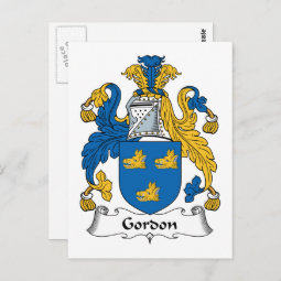 Gordon Family Crest Postcard | Zazzle