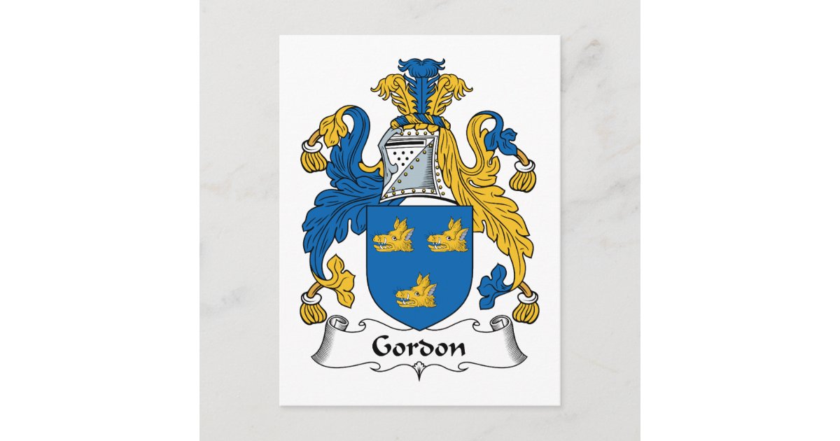 Gordon Family Crest Postcard | Zazzle