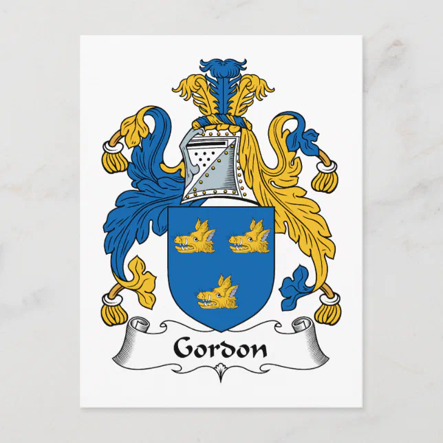 Gordon Family Crest Postcard | Zazzle