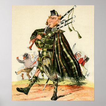 Gordon Highlanders - Piper Poster | Zazzle