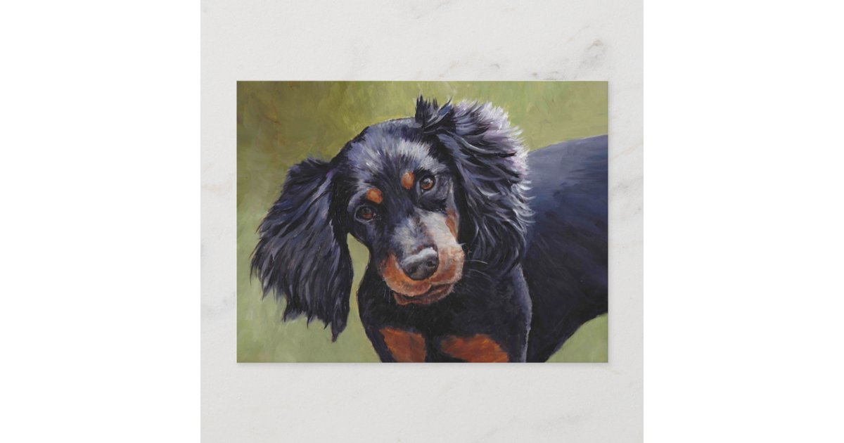 Gordon Setter Dog Art Postcard | Zazzle