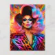Gorgeous 1980s Drag Queen Postcard | Zazzle