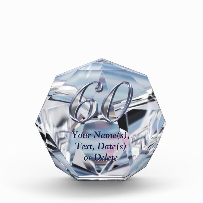 Gorgeous 60th Anniversary Award or 60th Birthday | Zazzle.com