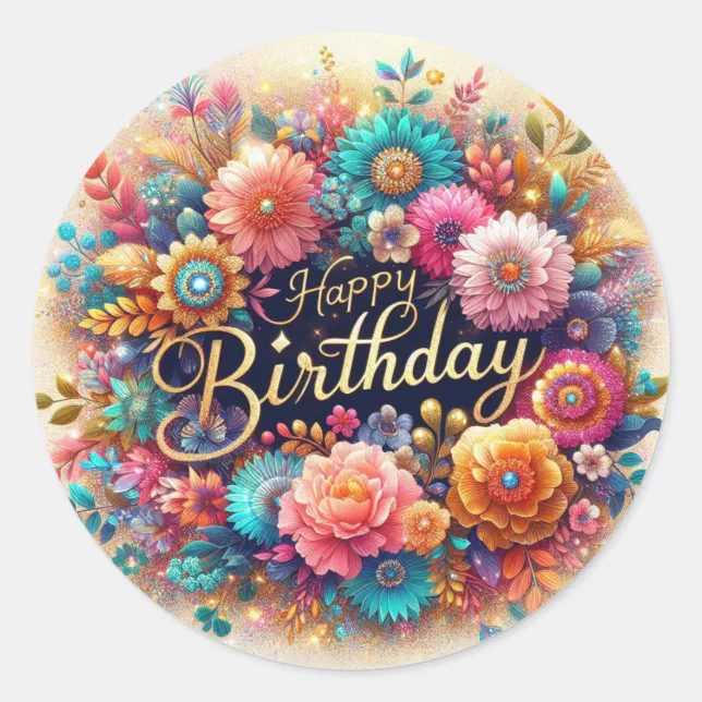 Gorgeous Birthday sticker | Zazzle