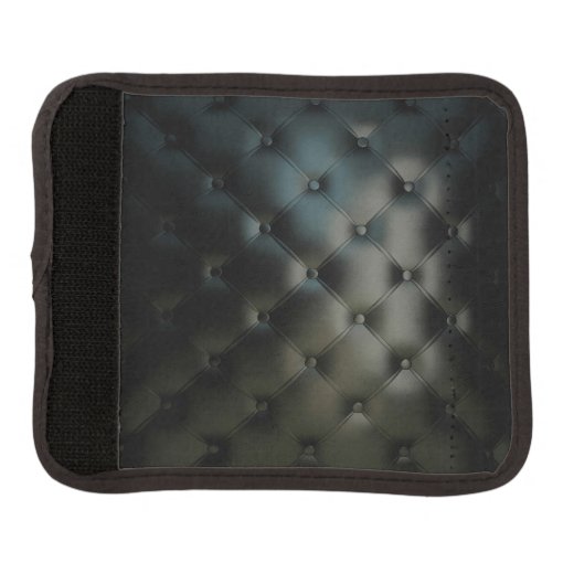 Gorgeous Black Leather Texture Luggage Handle Wrap | Zazzle