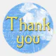 Gorgeous Blue and Yellow Thank You Stickers | Zazzle