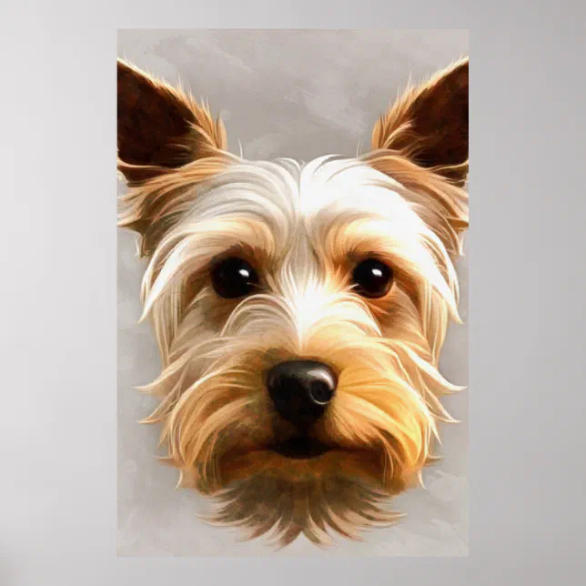 Gorgeous Cute Yorkshire Terrier Puppy Floating Poster | Zazzle