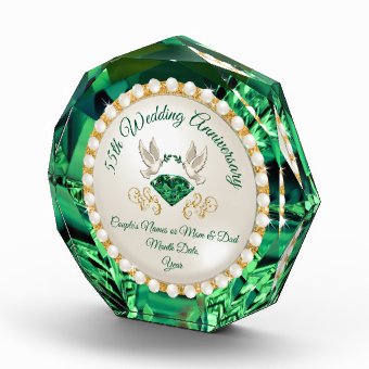 Gorgeous Emerald Custom, 55 year Anniversary Gift | Zazzle