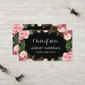 Gorgeous Floral Girly Graduation Students Calling Card | Zazzle