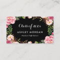 Gorgeous Floral Girly Graduation Students Calling Card | Zazzle