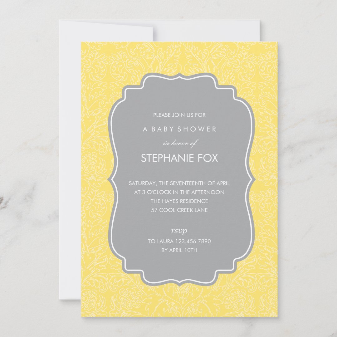 Gorgeous Floral Party Invitation (Yellow) | Zazzle