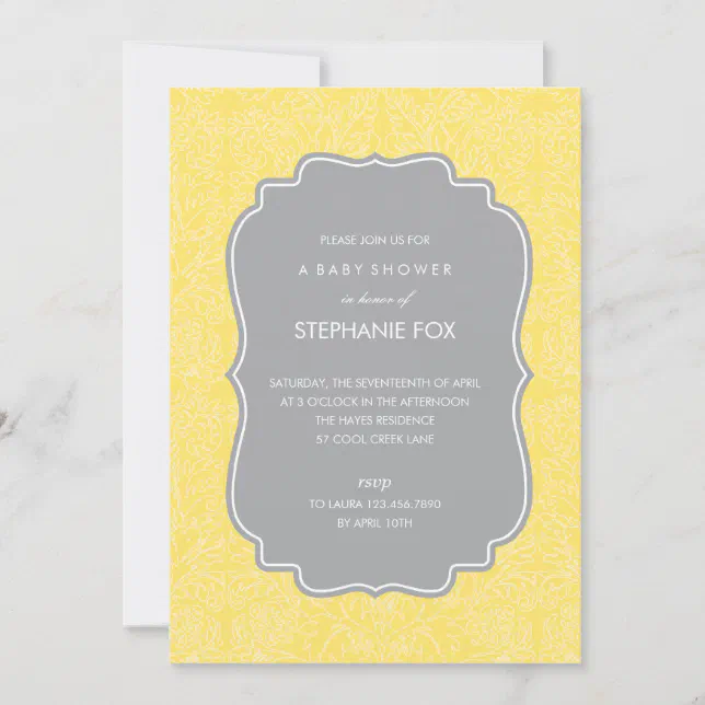 Gorgeous Floral Party Invitation (Yellow) | Zazzle