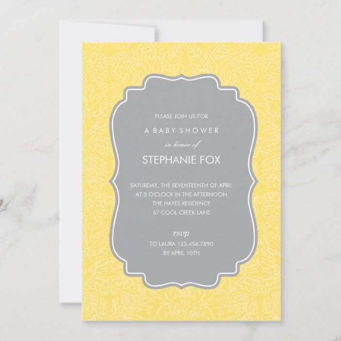 Gorgeous Floral Party Invitation (Yellow) | Zazzle.com