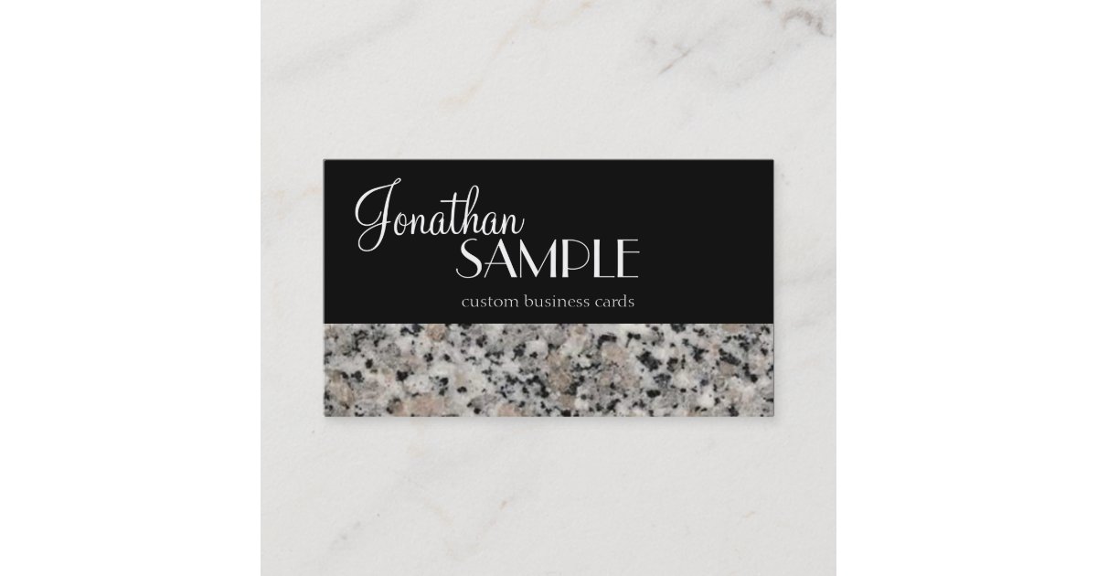 Gorgeous Granite Business Card | Zazzle