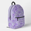 Gorgeous hydrangea pattern in lavender, floral printed backpack | Zazzle