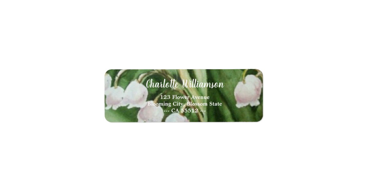 Gorgeous Lily of the Valley Label | Zazzle