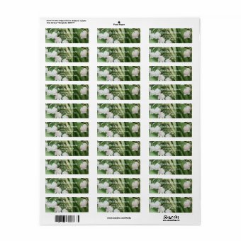 Gorgeous Lily of the Valley Label | Zazzle