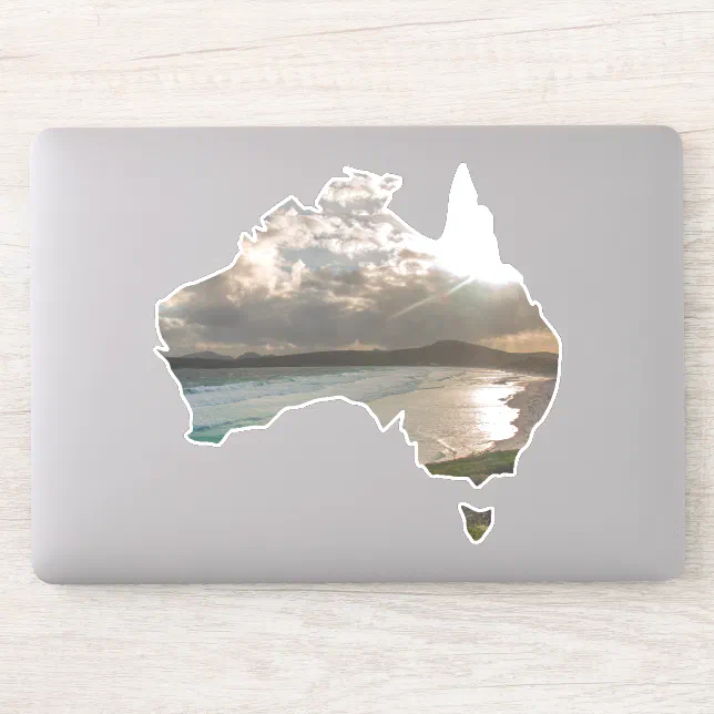 Gorgeous Lucky Bay Beach Paradise Sunset Sticker | Zazzle