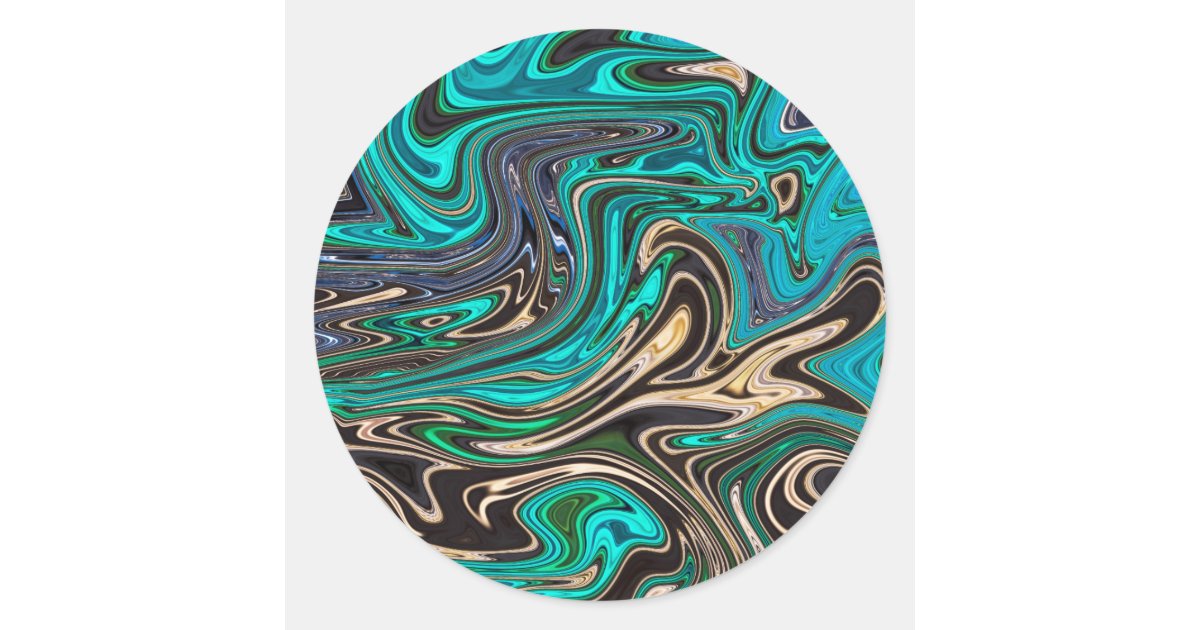 Gorgeous Marble Style - Paradise Classic Round Sticker | Zazzle