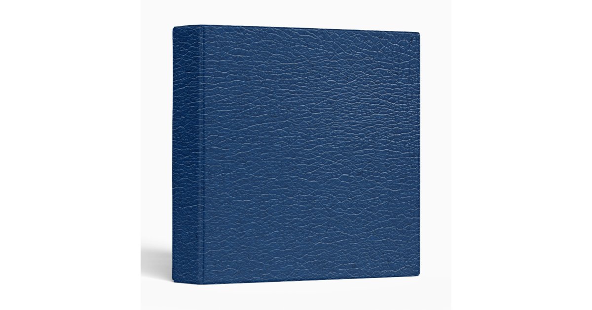 Gorgeous Navy Blue Leather Texture 3 Ring Binder | Zazzle