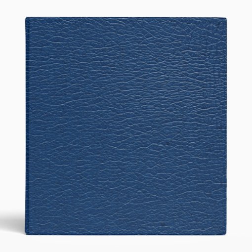 Gorgeous Navy Blue Leather Texture 3 Ring Binder | Zazzle