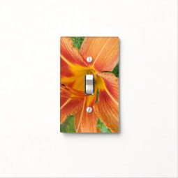 Gorgeous Orange Flower Light Switch | Zazzle