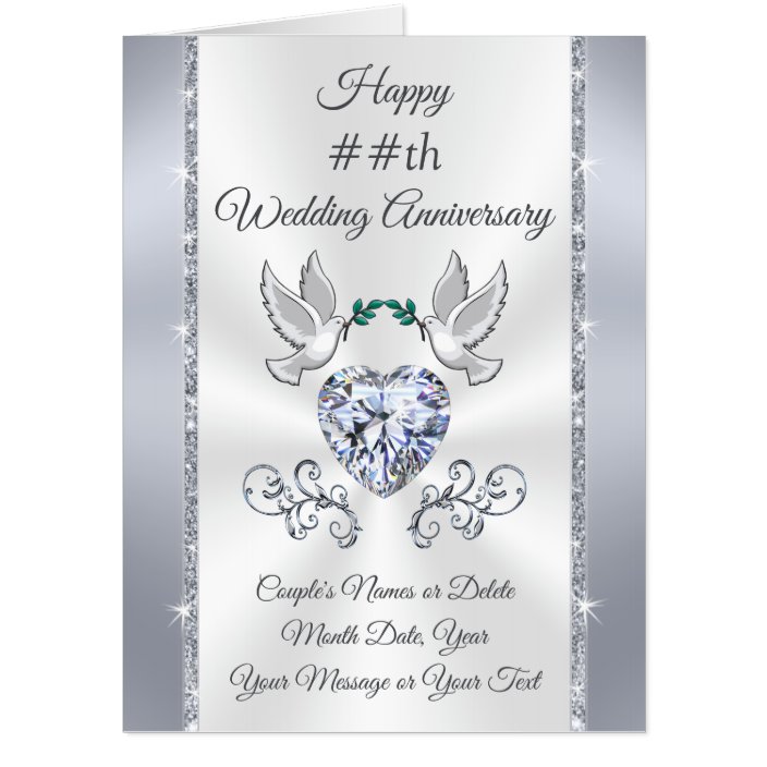 Gorgeous Personalized, BIG Anniversary Cards, 4 ft Card | Zazzle.com