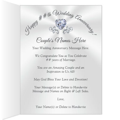 Gorgeous Personalized, BIG Anniversary Cards, 4 ft Card | Zazzle