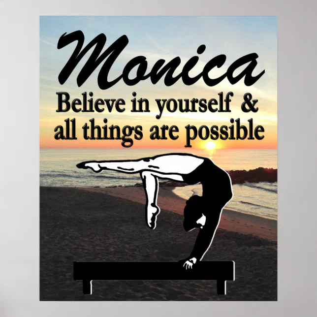 GORGEOUS PERSONALIZED GYMNASTICS POSTER | Zazzle