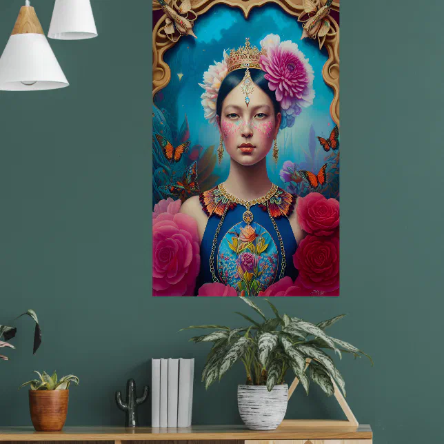 Gorgeous princess portrait poster | Zazzle