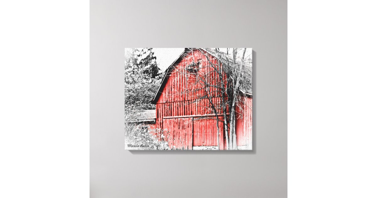 Gorgeous Red Barn Canvas Print | Zazzle
