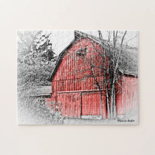 Gorgeous Red Barn Jigsaw Puzzle | Zazzle