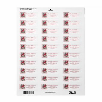 Gorgeous Red Cardinal Bird Label | Zazzle