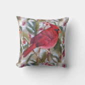 GORGEOUS RED CARDINAL THROW PILLOW | Zazzle